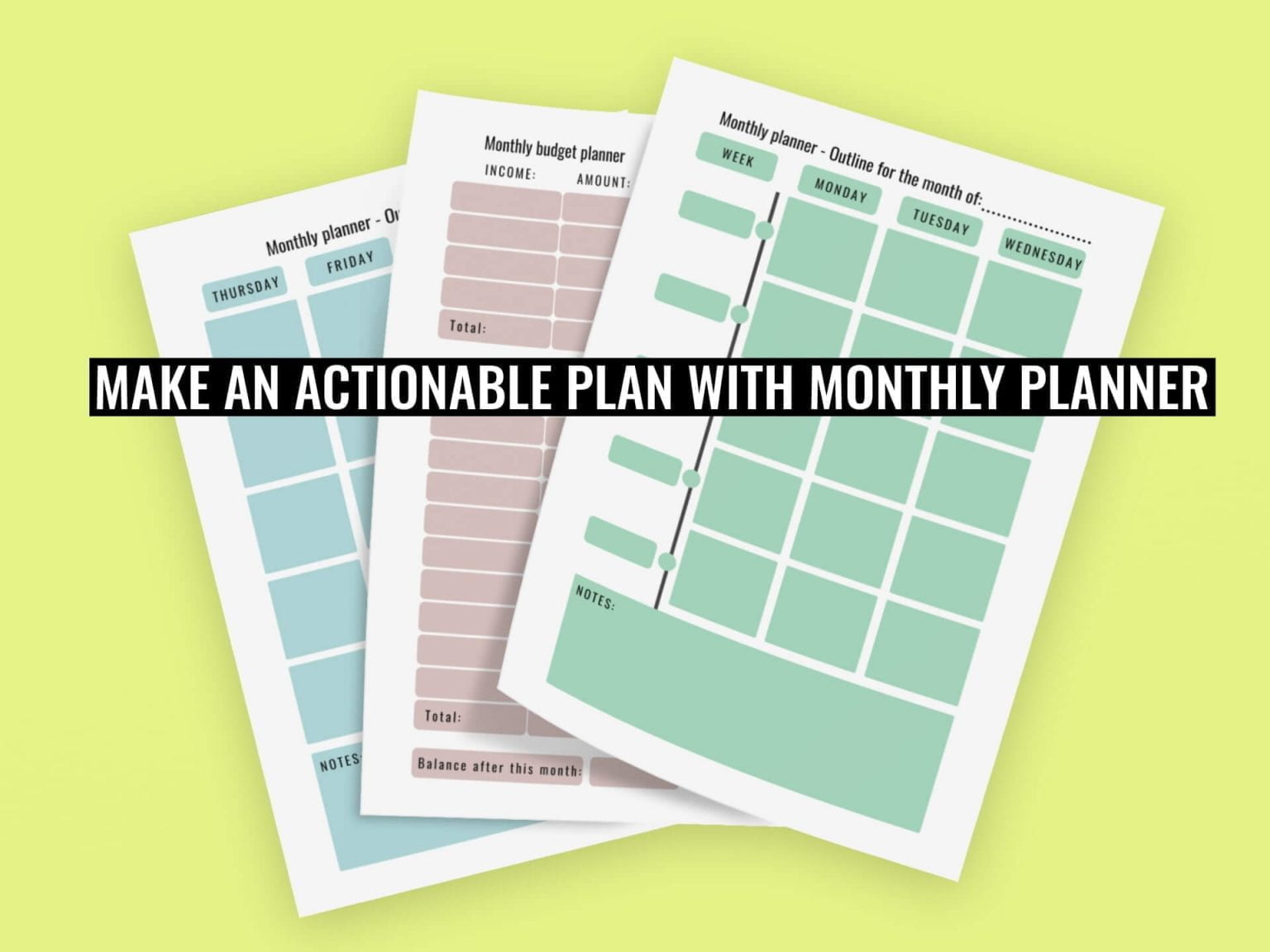Printable Monthly Super Planner - Daily, Monthly, Yearly and Weekly ...